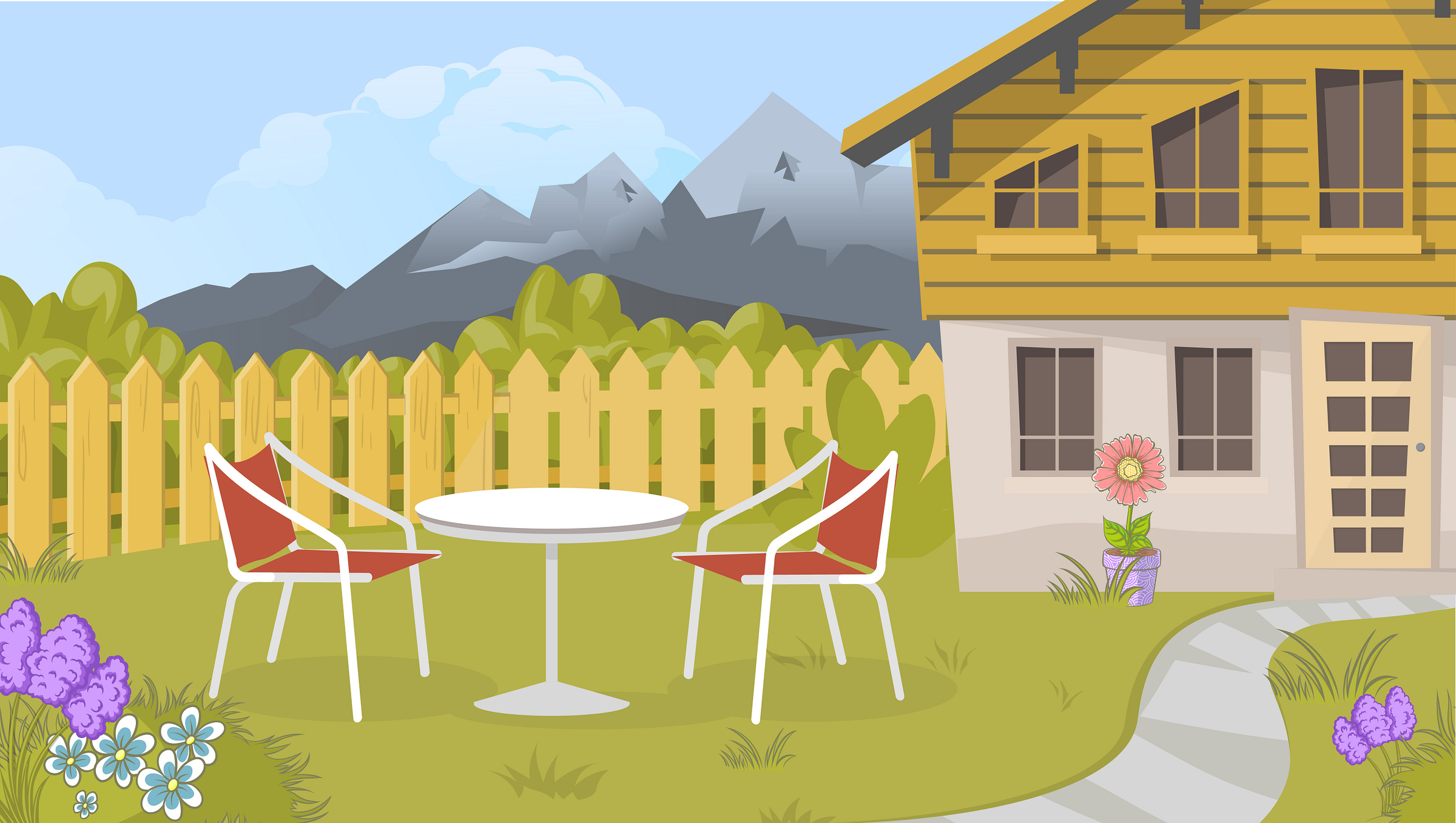 Cartoon Backyard Background by Cartoons.co on Dribbble