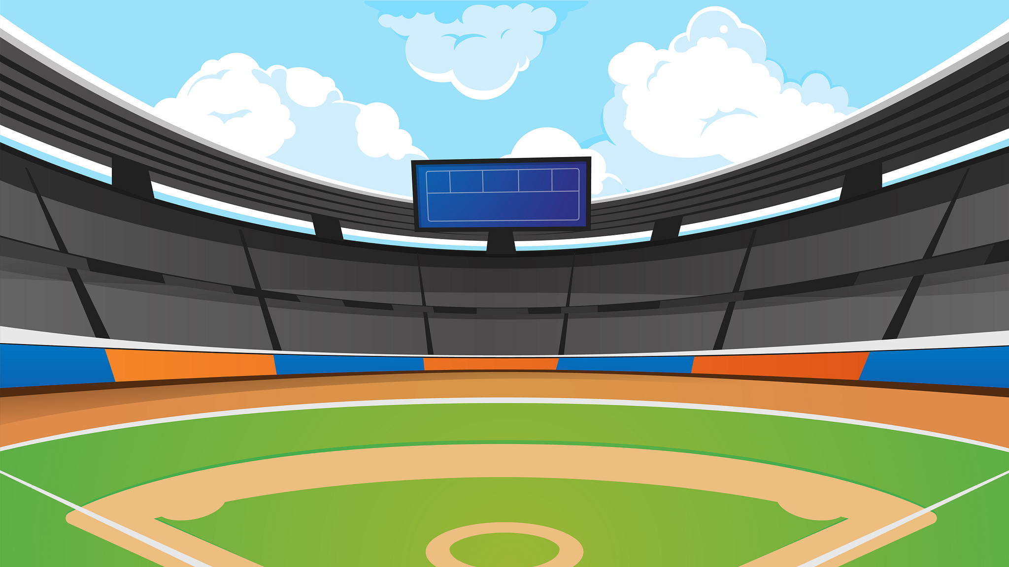 Cartoon Baseball Background by Cartoons.co on Dribbble