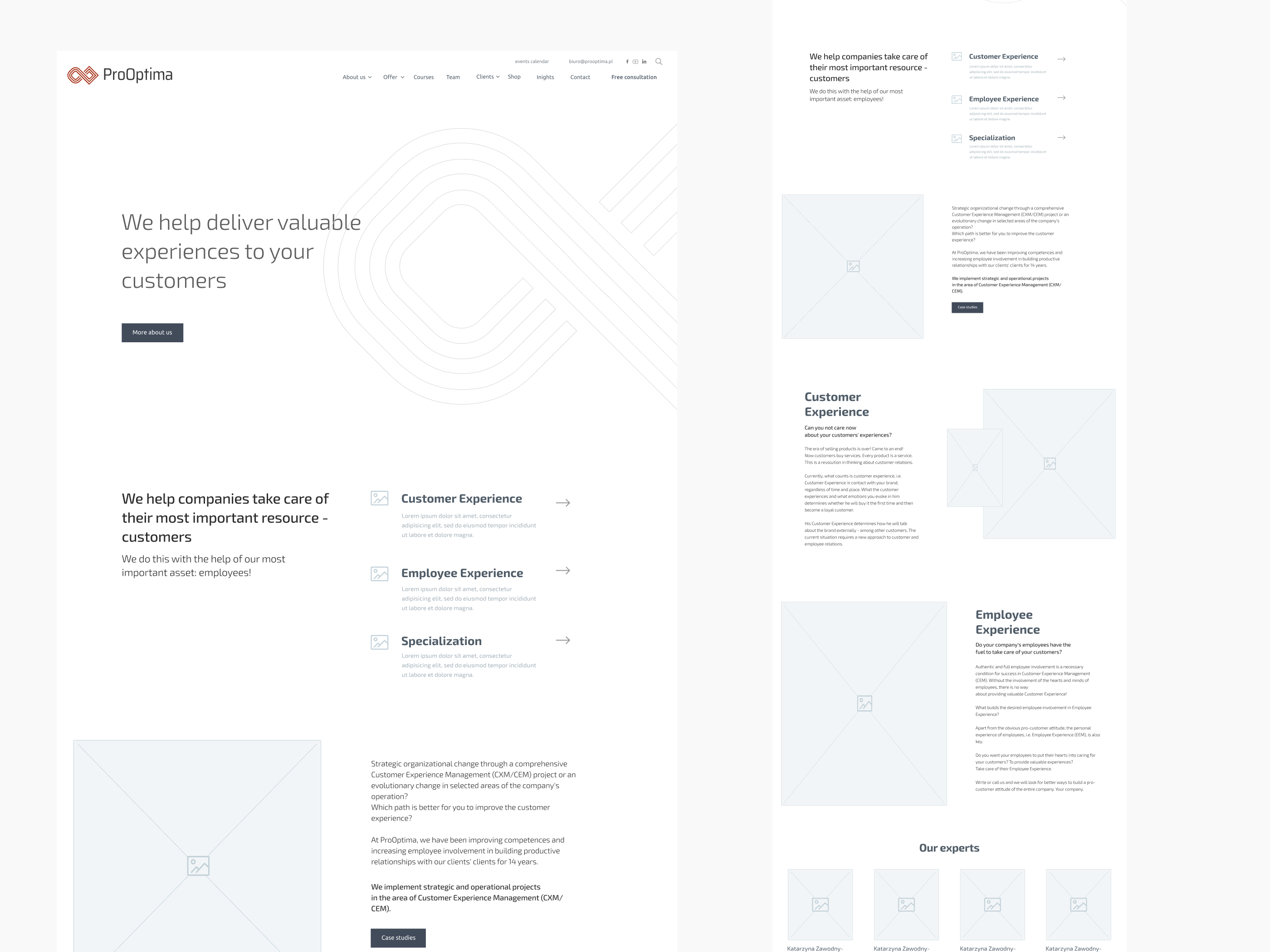 UX prototypes for Customer Experience services - Prooptima by hauer ...