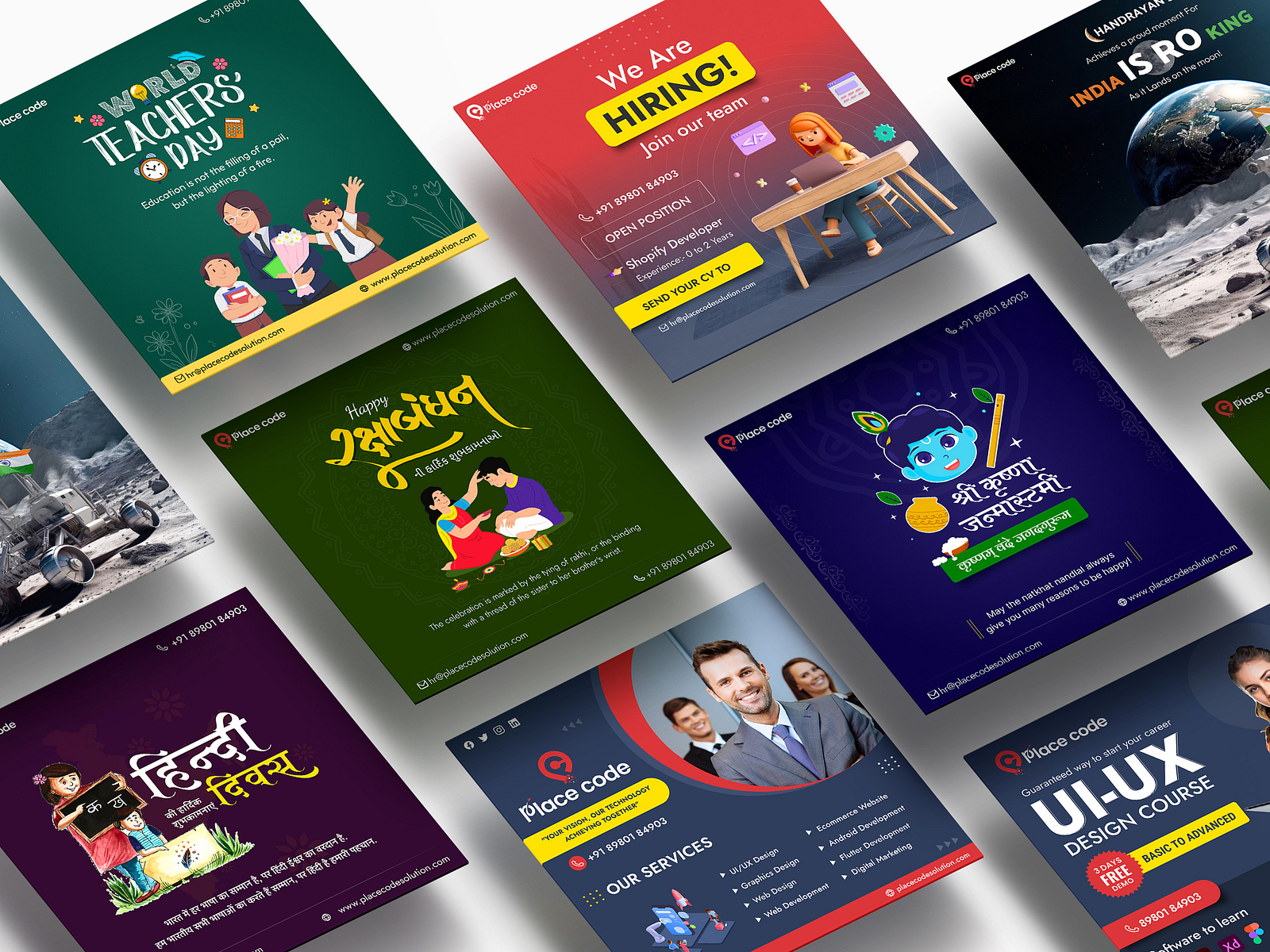 Social Media Post by Place Code Solution Pvt Ltd on Dribbble