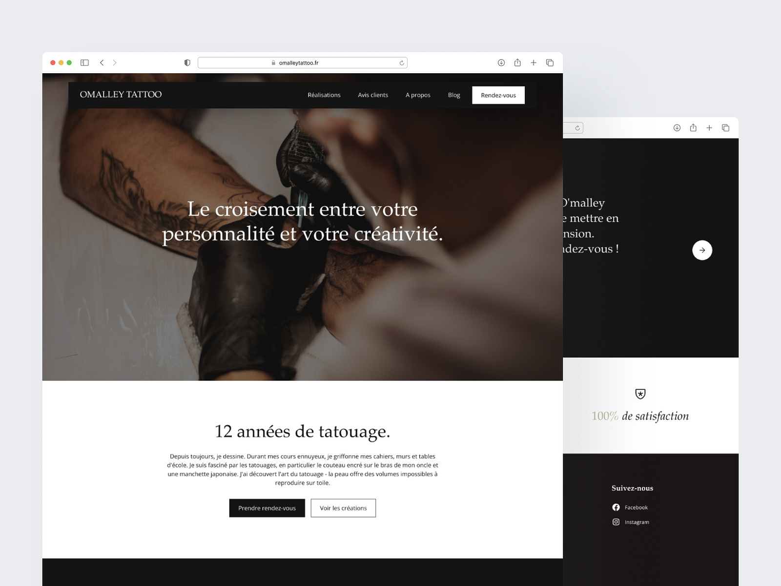 Tattoo Artist - Homepage by Ari on Dribbble
