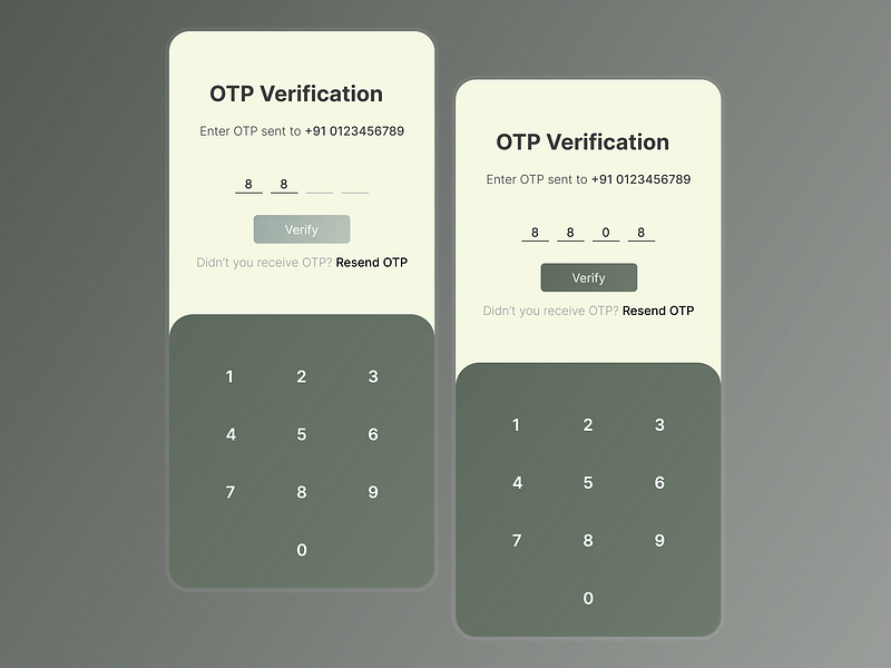 Otp Verification designs, themes, templates and downloadable graphic ...