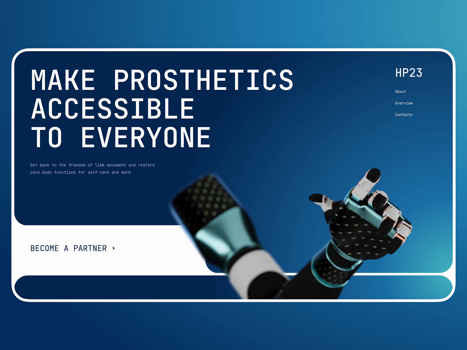 Prosthetics Homepage Animation by tubik UX for tubik on Dribbble