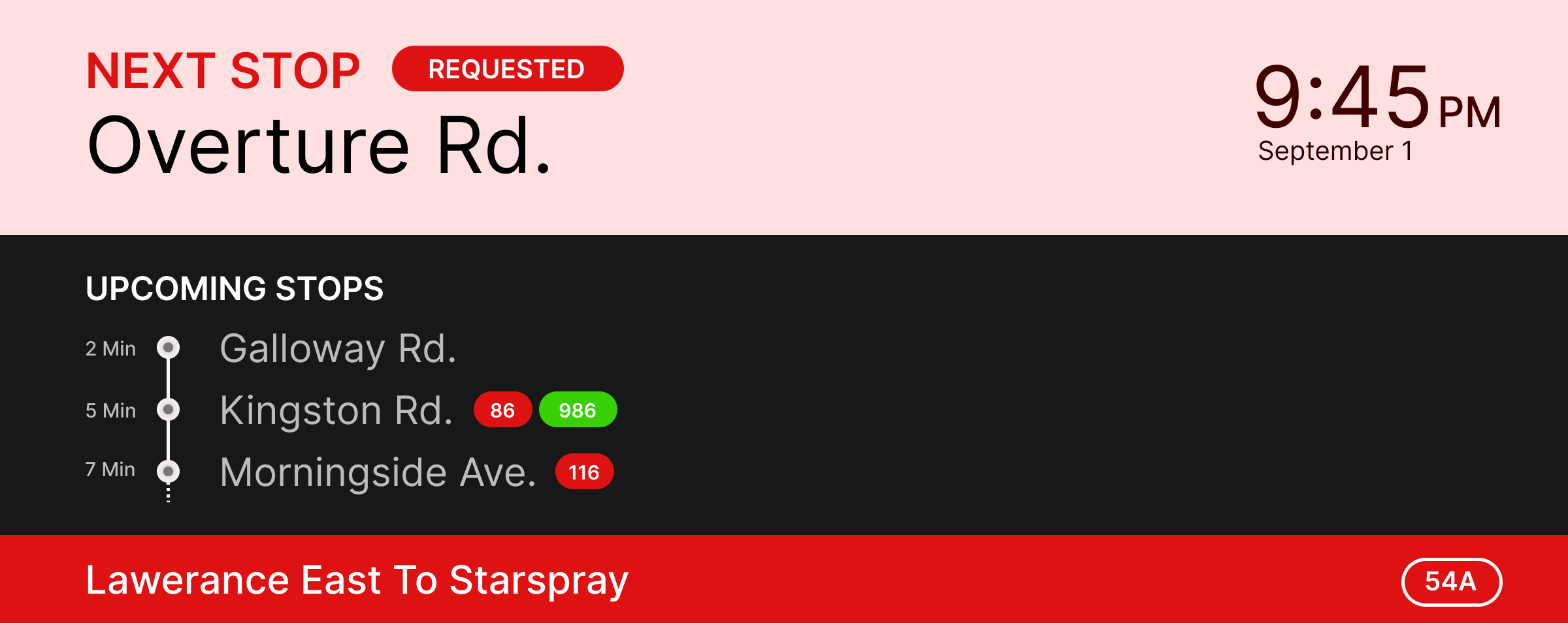 TTC LED screen UI Redesign by Nishan Gaudel on Dribbble