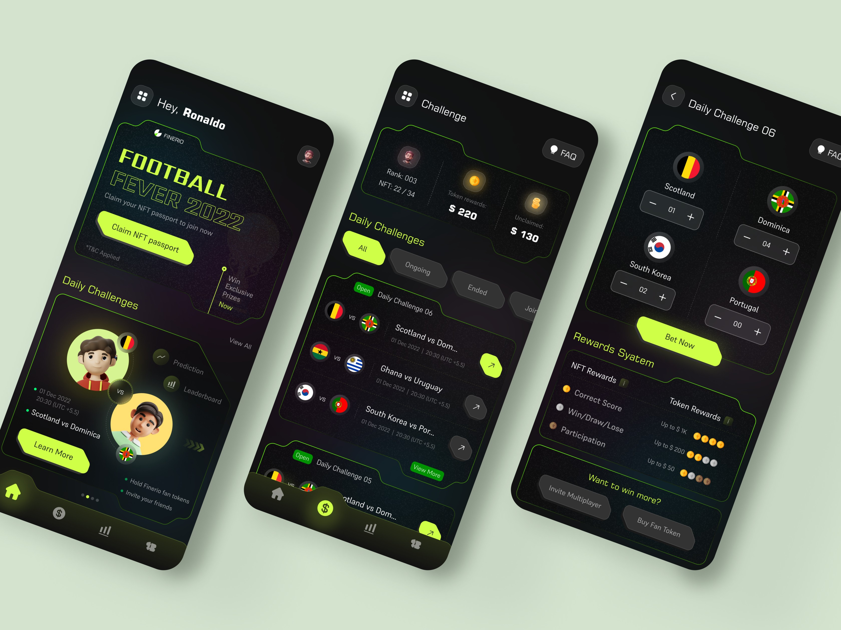 Football NFT App by MindInventory UI/UX for MindInventory on Dribbble