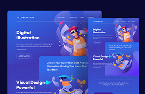 Digital Illustration Web Design by Indra Maulana Agung on Dribbble
