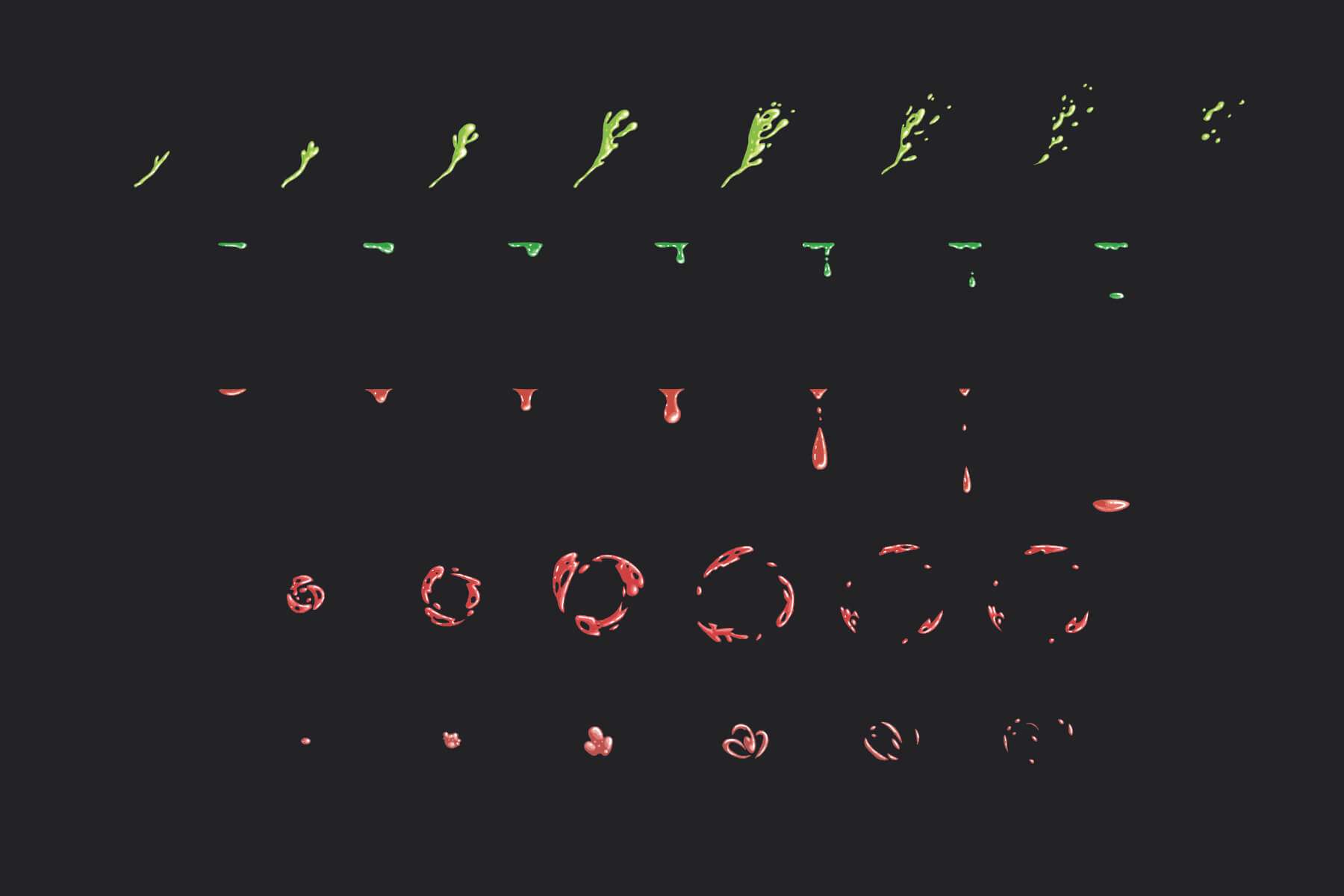 Blood Splash Sprite Effects Asset Pack by 2D Game Assets on Dribbble