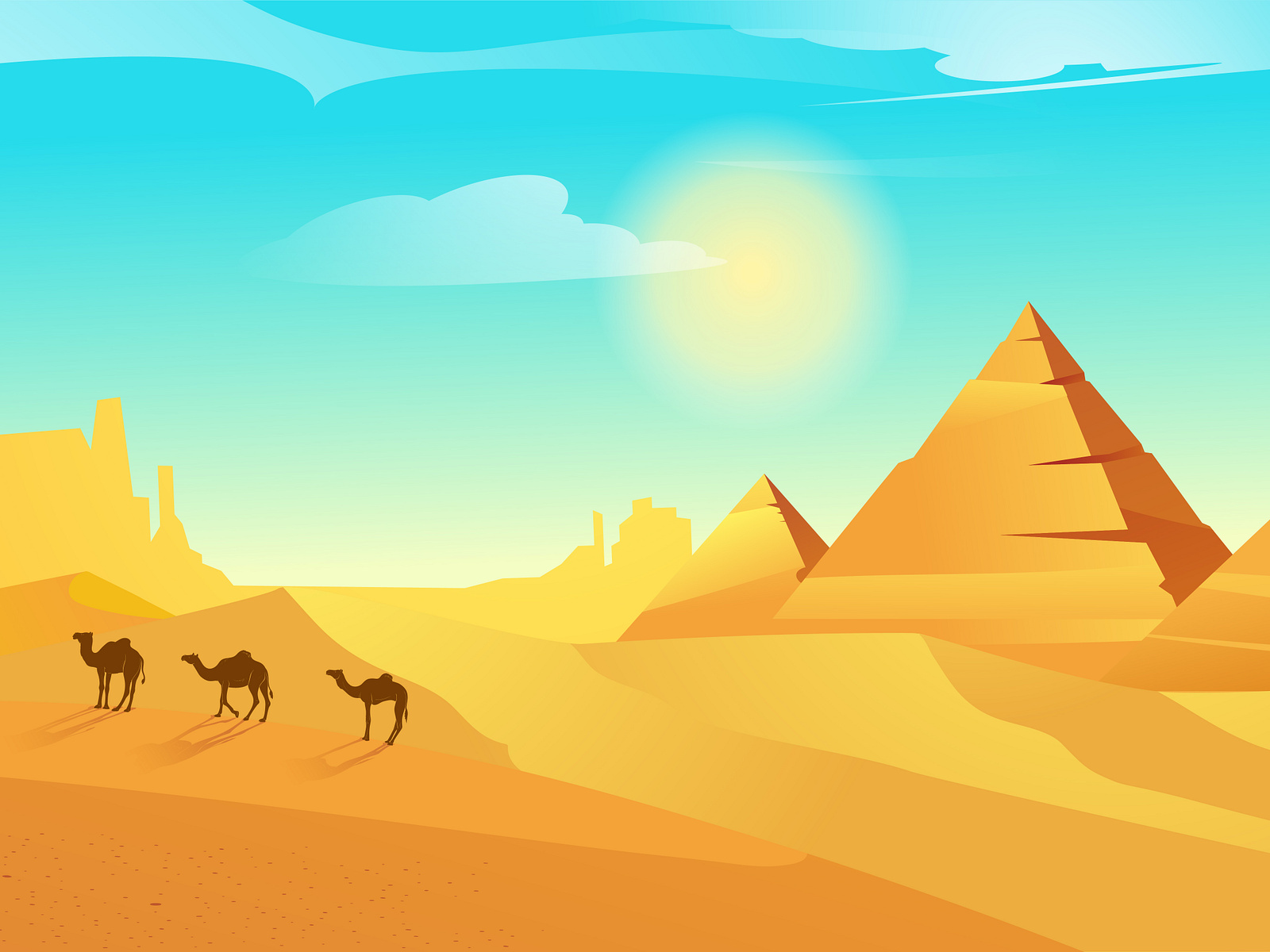 Egypt Cartoon Background by Cartoonsco on Dribbble