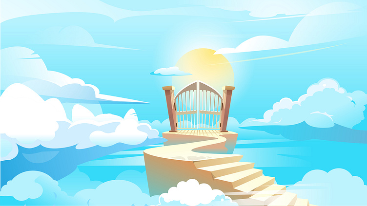 Heaven Cartoon Background by Cartoons.co on Dribbble