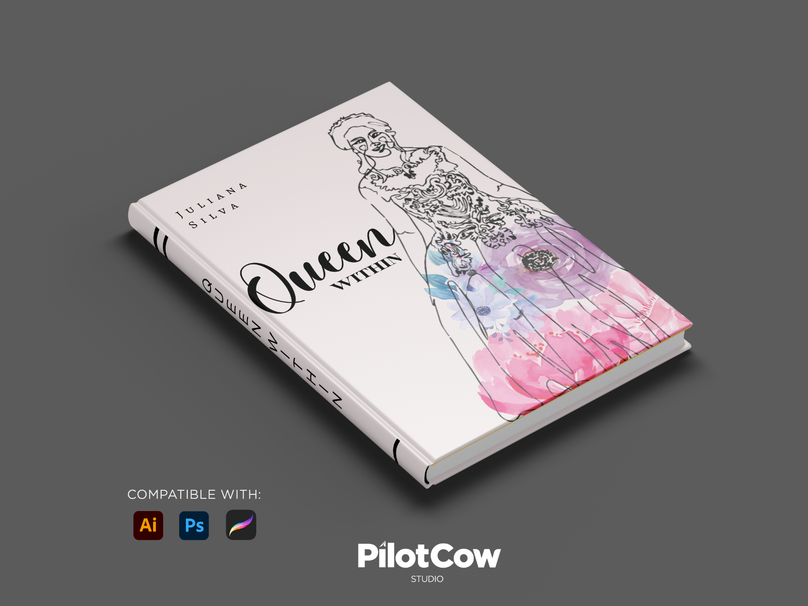 Queen Line art Book Cover by Princess Juan on Dribbble