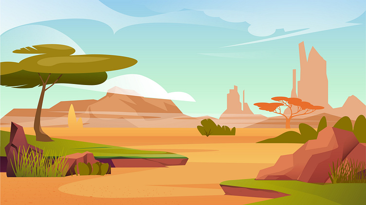 Safari Cartoon Background by Cartoons.co on Dribbble