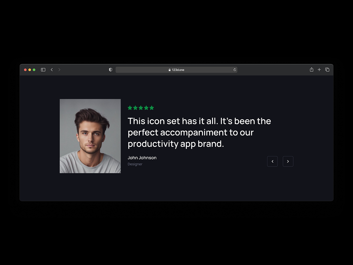 Testimonial Section by Dima Groshev | 123done on Dribbble