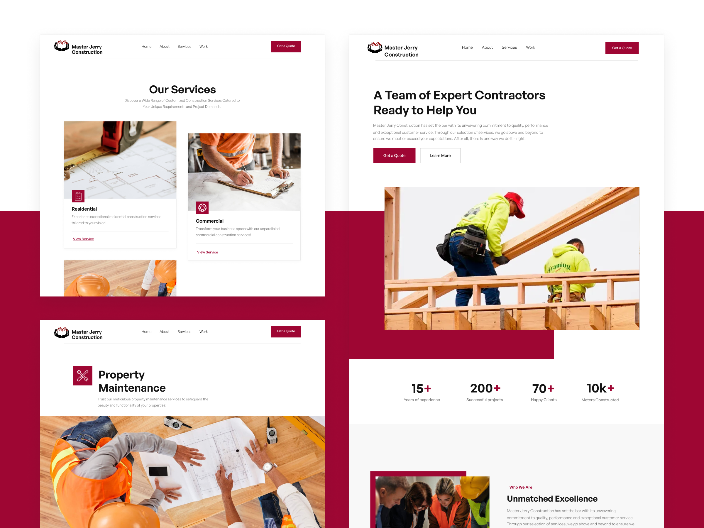 Master Jerry Construction UI/UX Design by DeBugged Bytez on Dribbble