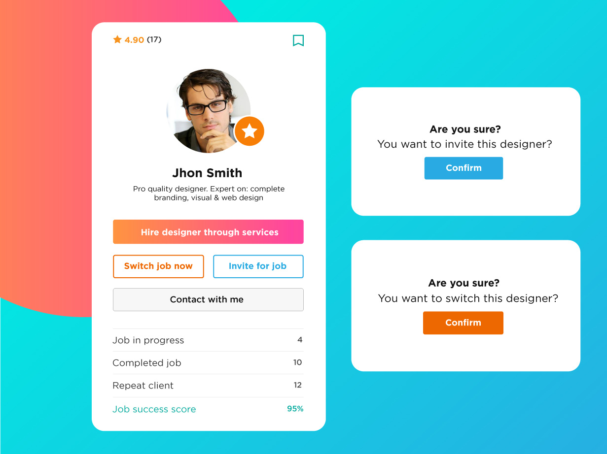 User Profile UI design. by NUR (UX, UI, Brand & More) on Dribbble