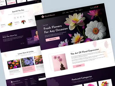 Flower Landing Page designs, themes, templates and downloadable graphic ...