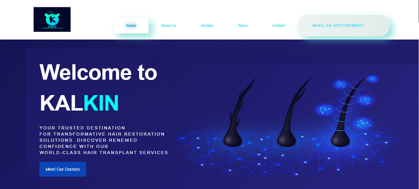 Hair Tranplant Clnic Website by Gaurav Tripathi on Dribbble