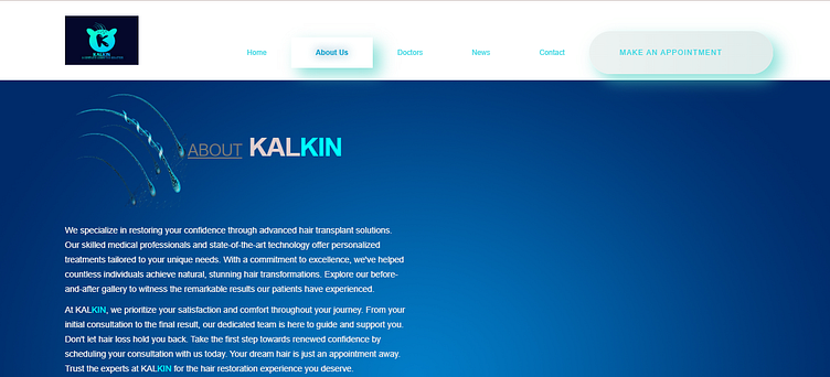 Hair Tranplant Clnic Website by Gaurav Tripathi on Dribbble