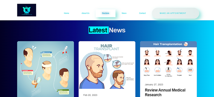 Hair Tranplant Clnic Website by Gaurav Tripathi on Dribbble