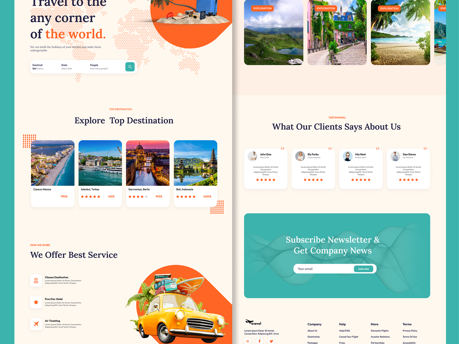 Travel Of The World by UmarAli Anvarov on Dribbble