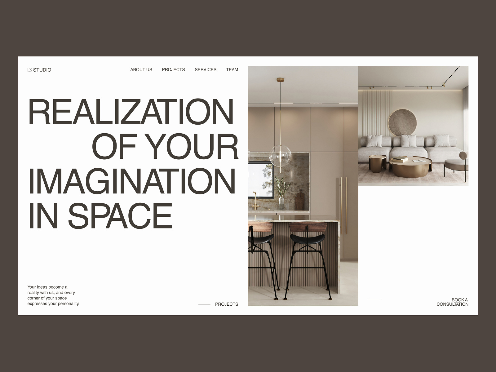 Website design for an interior design studio by Kateryna Yushchenko on ...