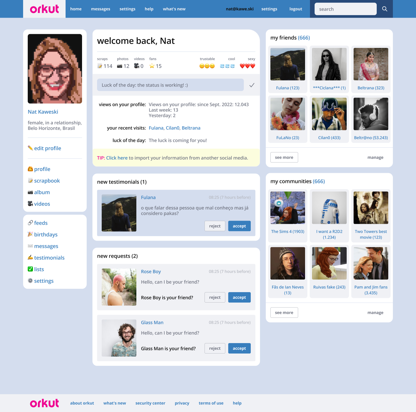 Orkut - Design System by Natasha Kaweski on Dribbble