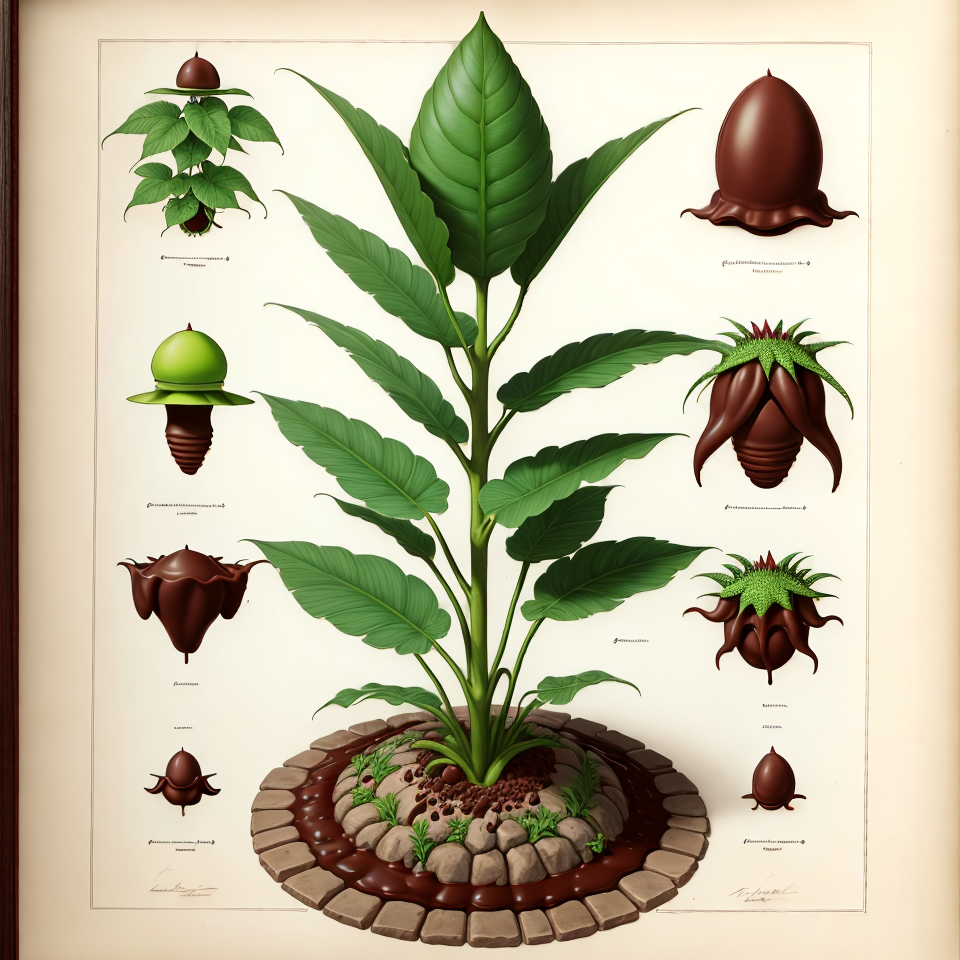 An old-fashioned botanical drawing of a fantasy plant by Artem ...