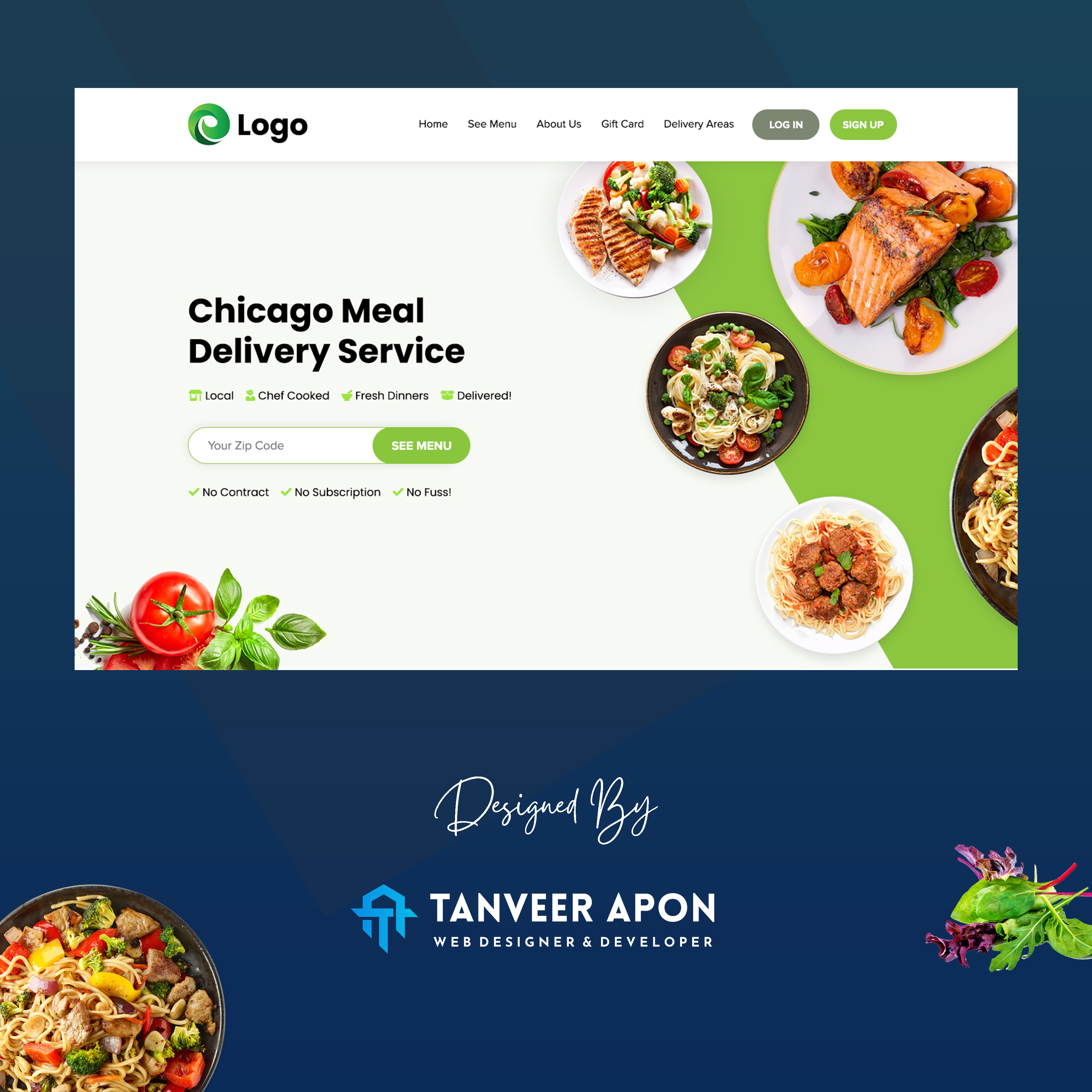 🍔🌭🍟 Food Delivery Website Design by Tanveer Apon on Dribbble