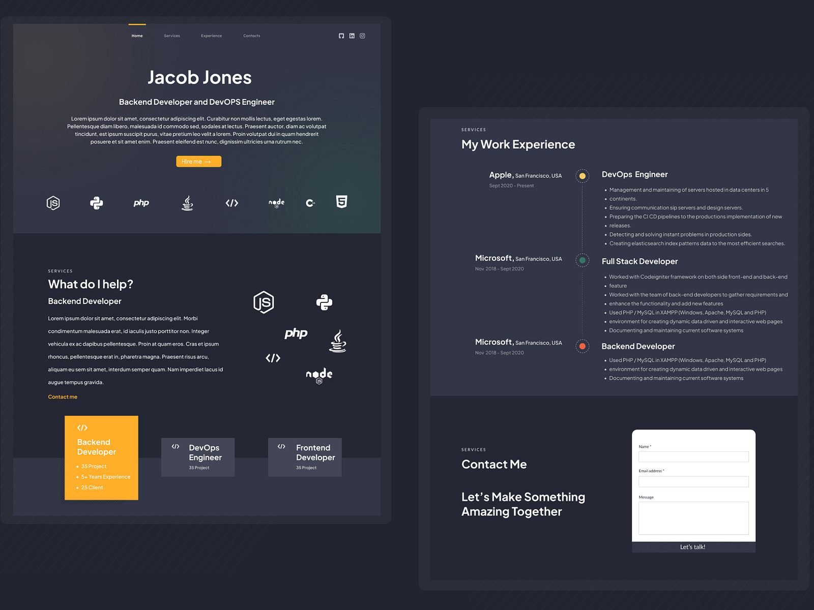 CV Portfolio Resume Website Design by Aleyna Özyaman on Dribbble