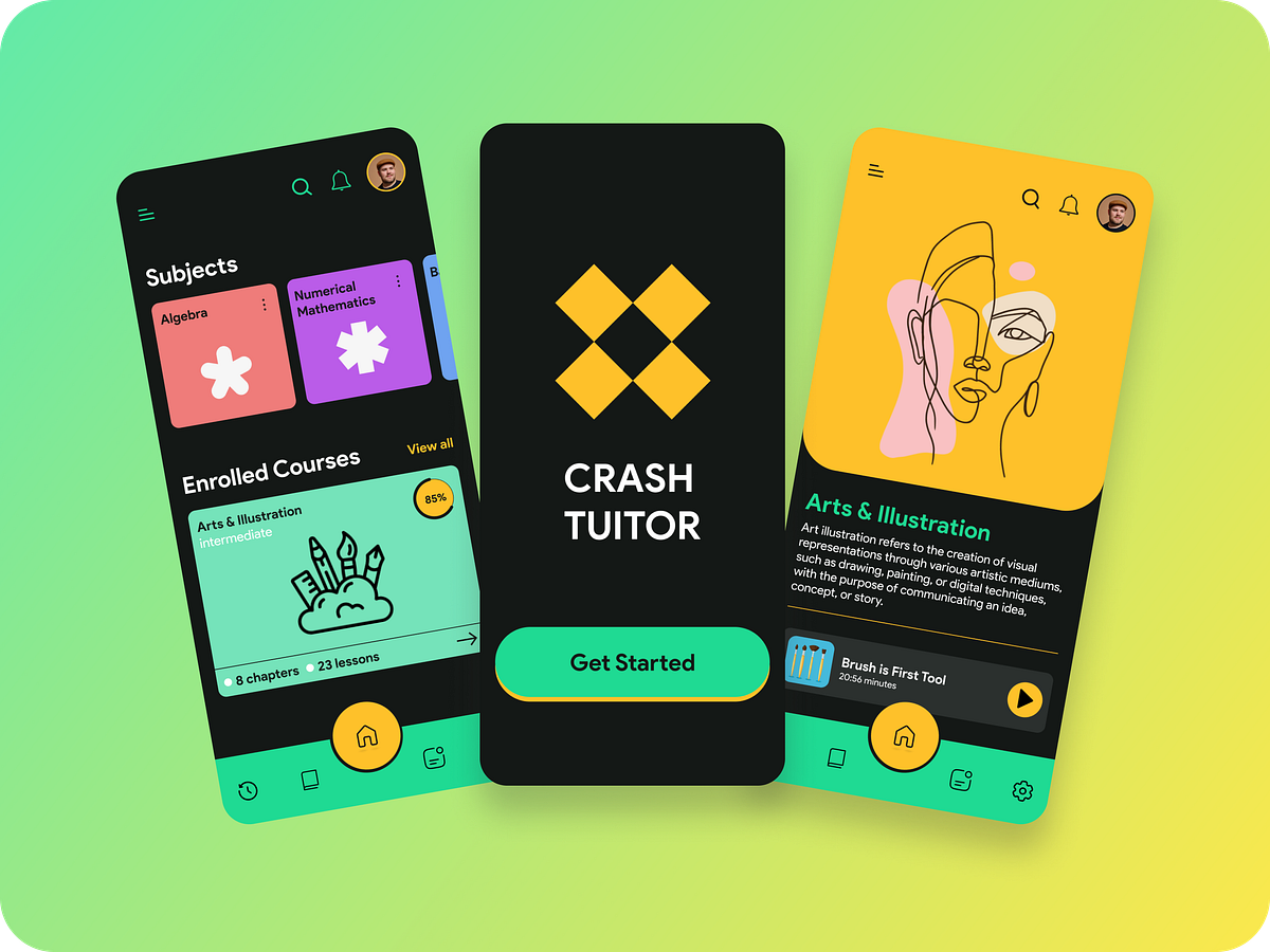 Ed-Tech App UI Design by A2Z Creatives on Dribbble