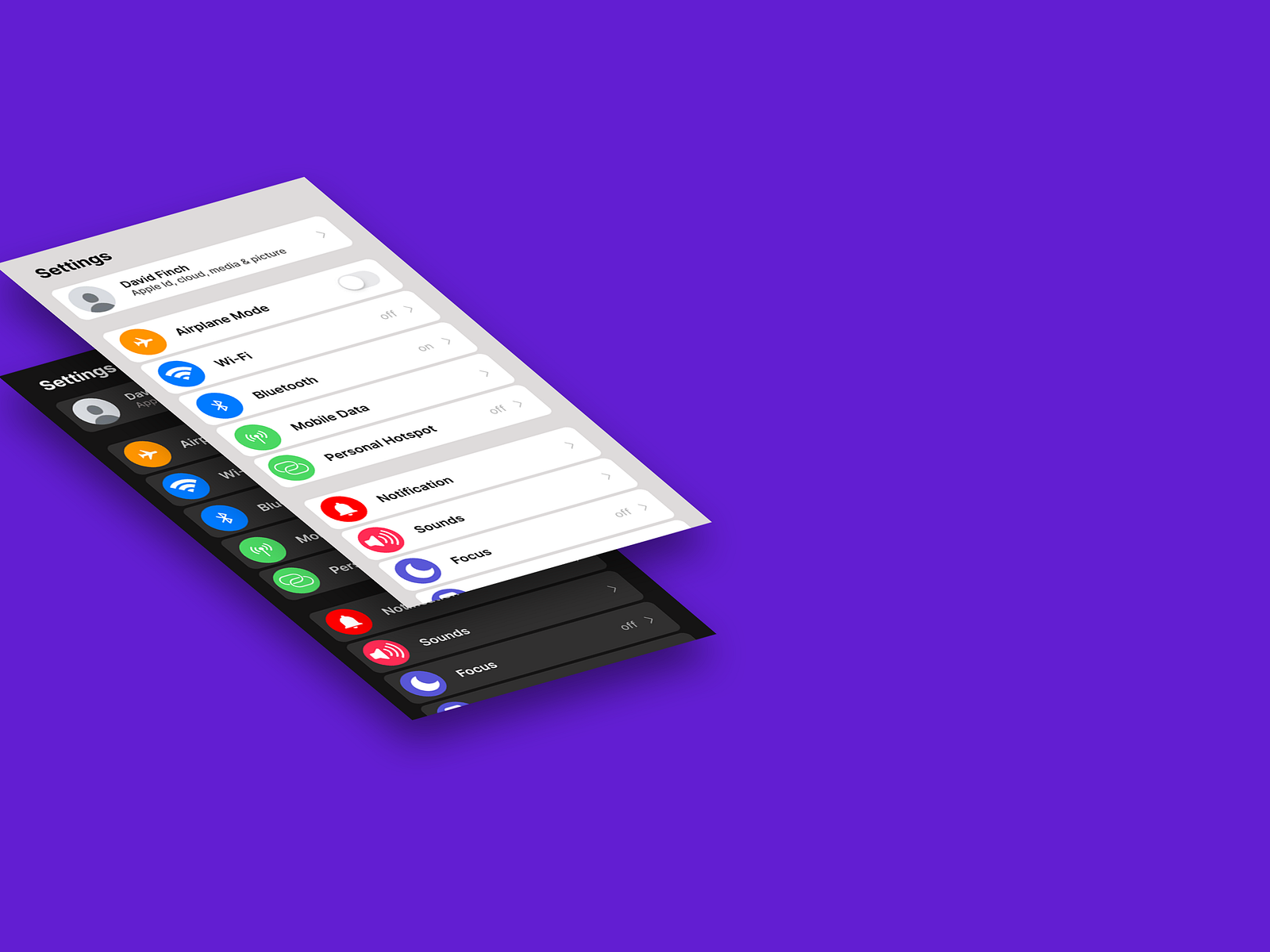setting page UI design by Riddhi Shetge on Dribbble