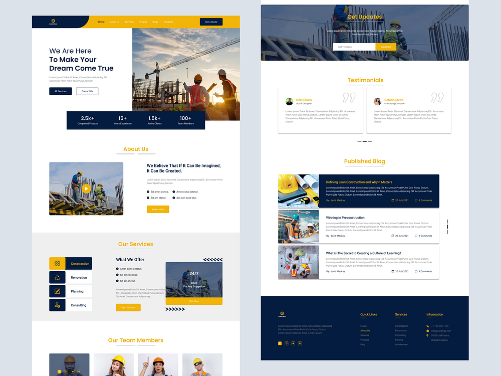 Construction Portfolio designs, themes, templates and downloadable ...