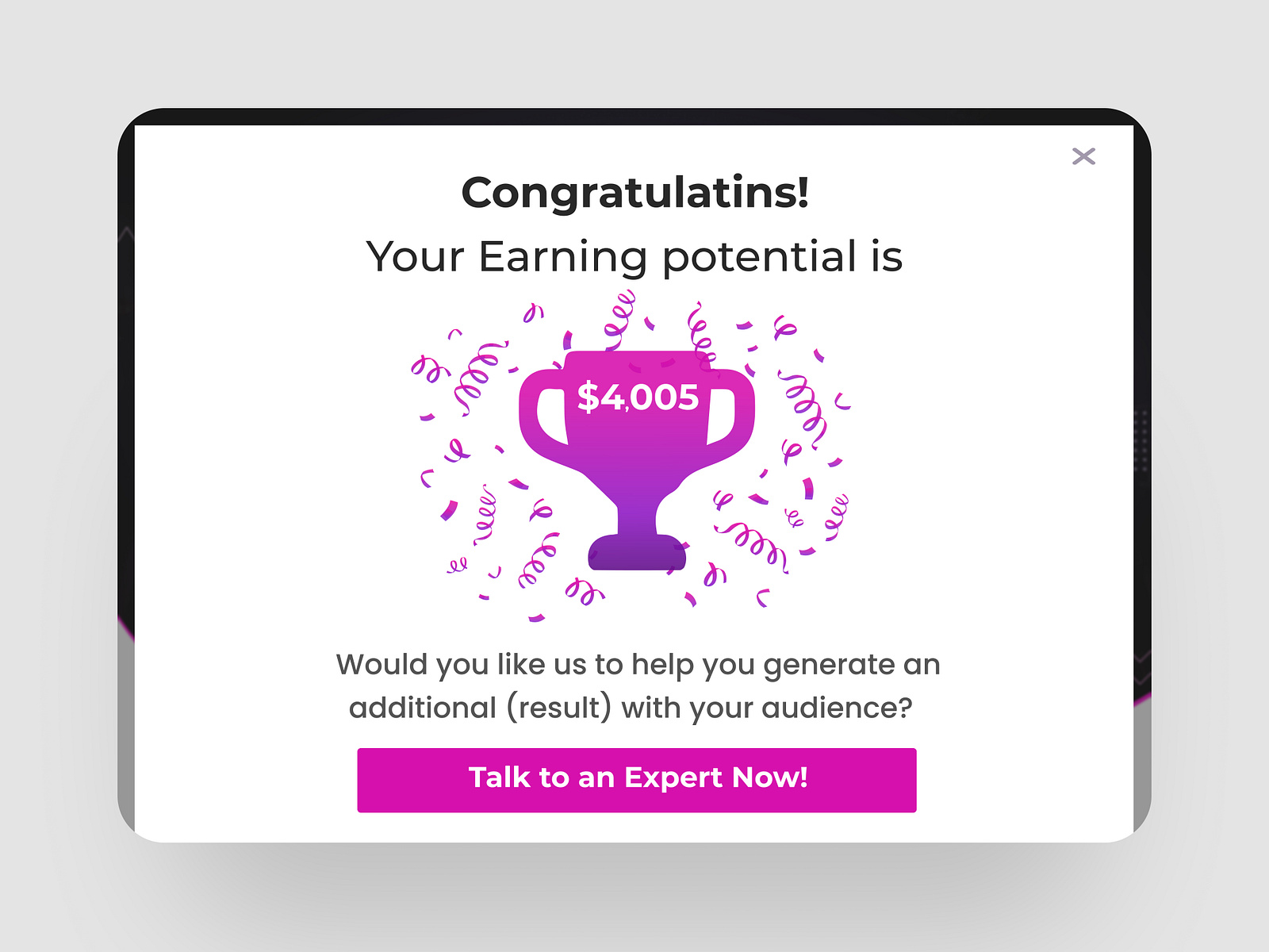 Congratulation page by Zubayer on Dribbble