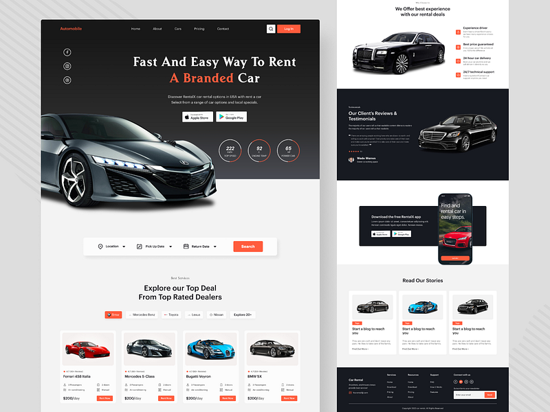 Browse thousands of Car Website images for design inspiration | Dribbble