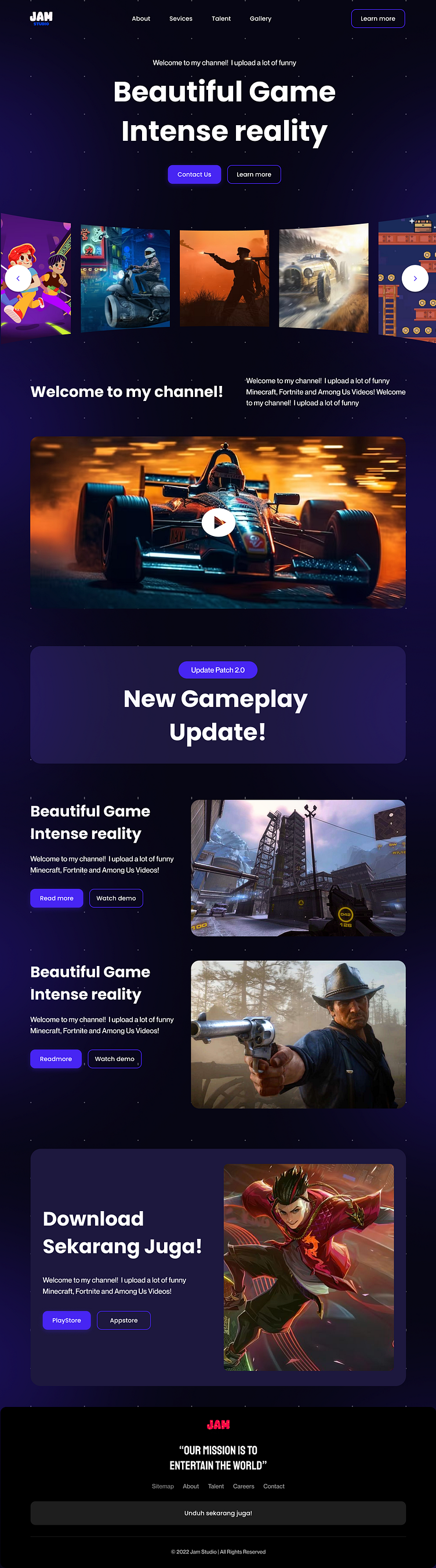 Gaming Website Design by Ziyaan Ali on Dribbble