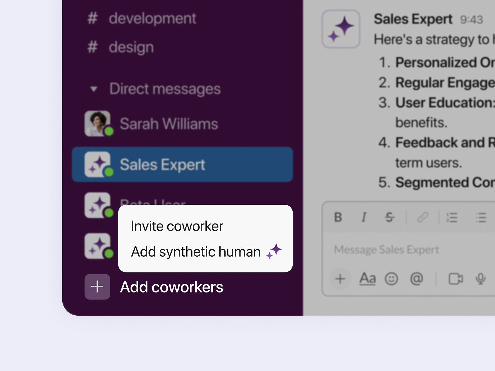 AI-Generated People in Slack by Aida on Dribbble
