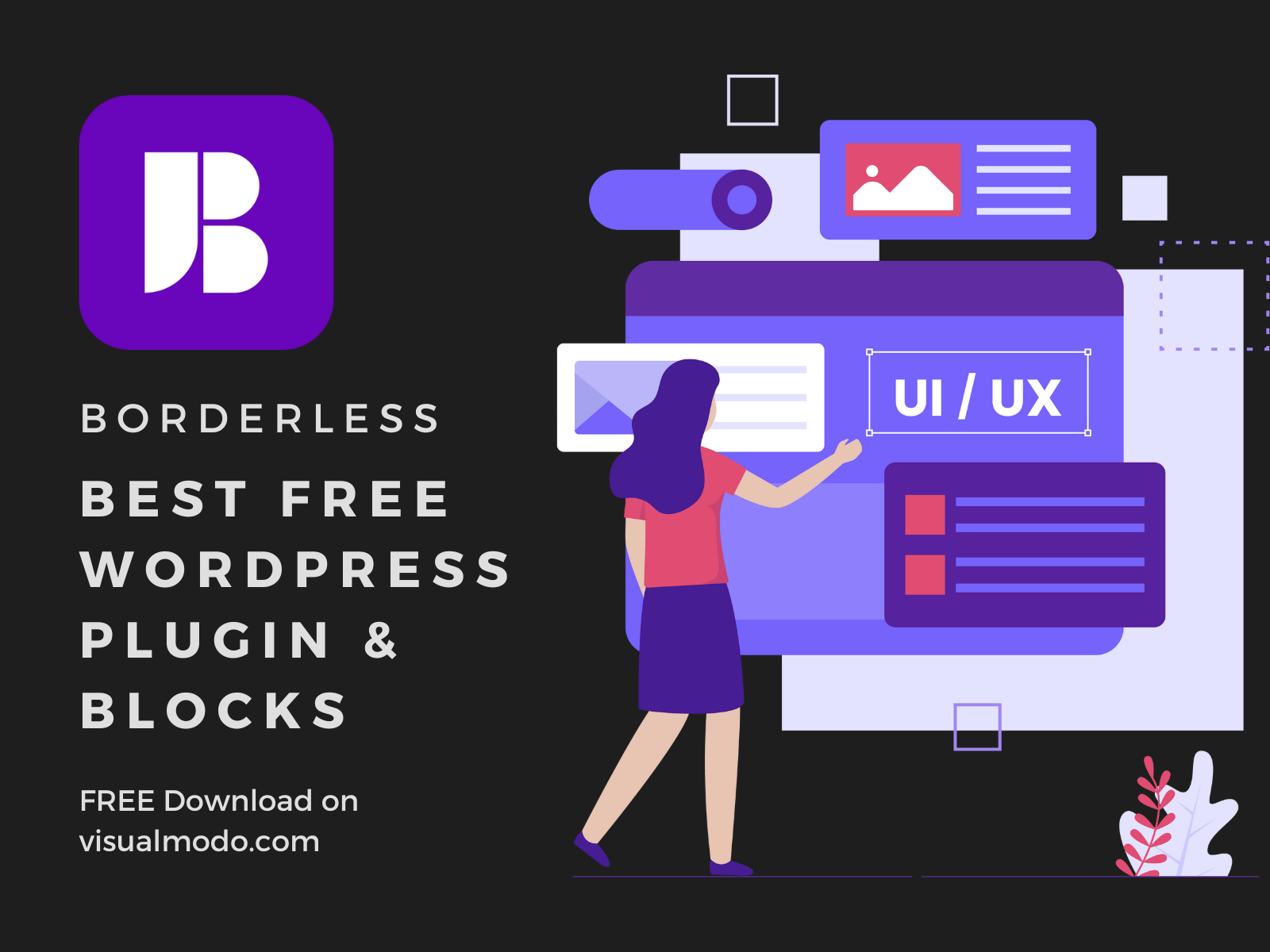 Borderless Wordpress Plugin Free Blocks And Widgets By Visualmodo Wordpress Themes On Dribbble