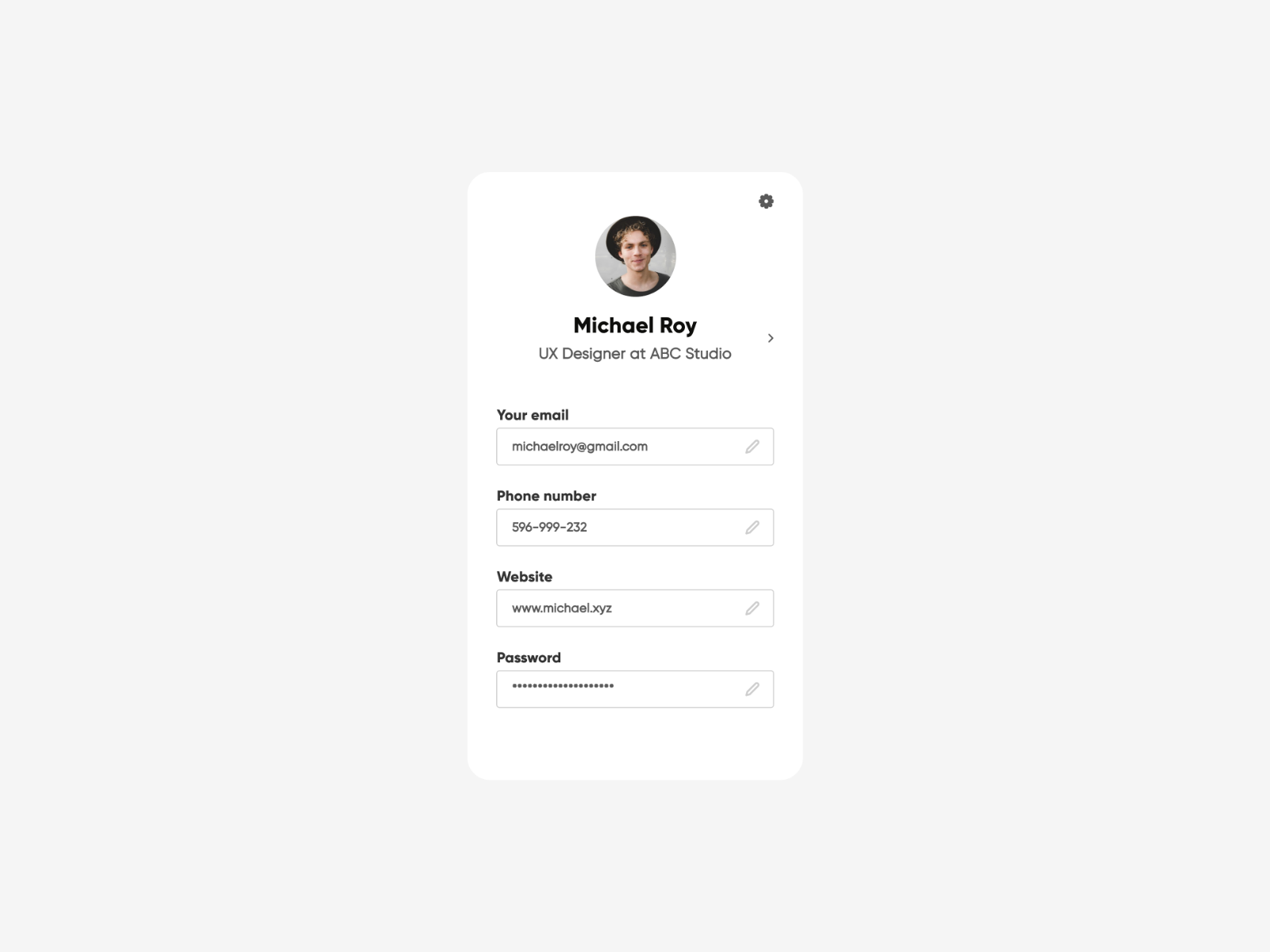 Profile page by Kiruthiga K on Dribbble