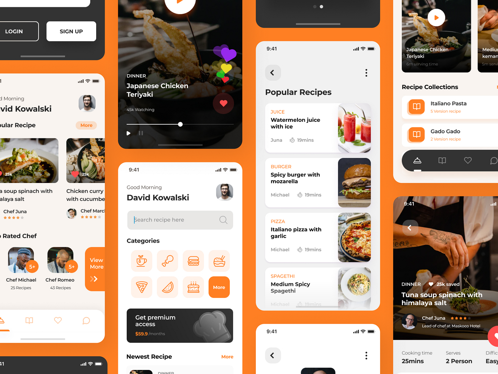 Food Recipe iOS App Design UI by Ahmad S. Afandi for Peterdraw Studio ...