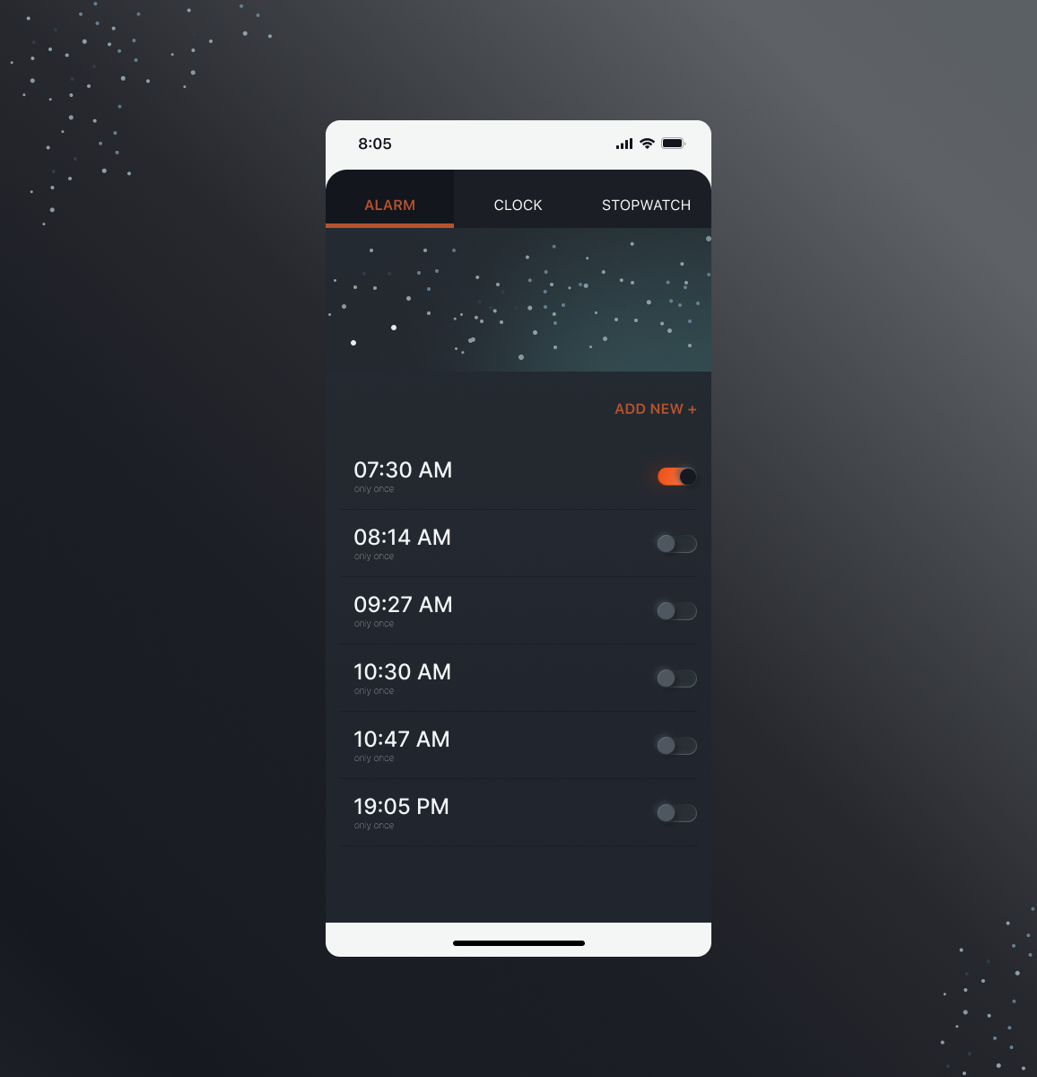 Alarm Clock App UI By Yara Khlystun On Dribbble alarm-clock-app-ui-by-yara-khlystun-on-dribbble