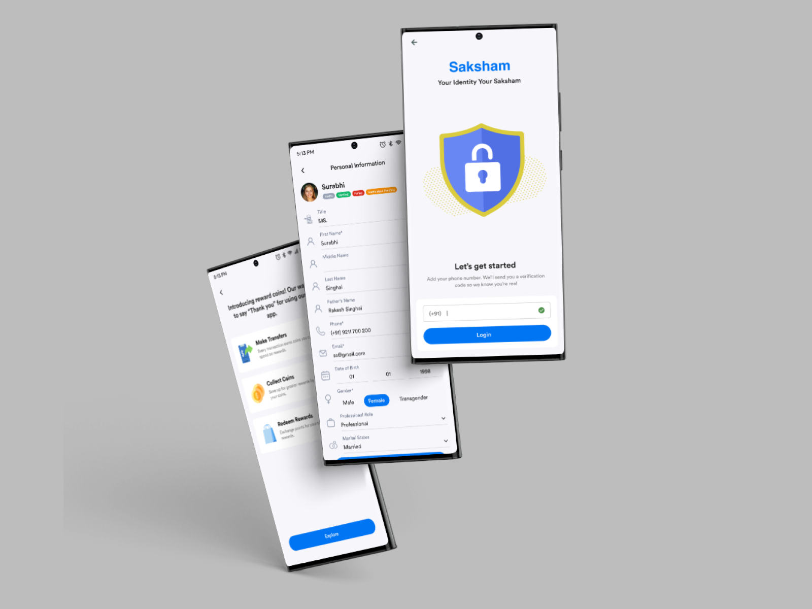 Application Design - Saksham Authentication by Darshan Jiyani on Dribbble
