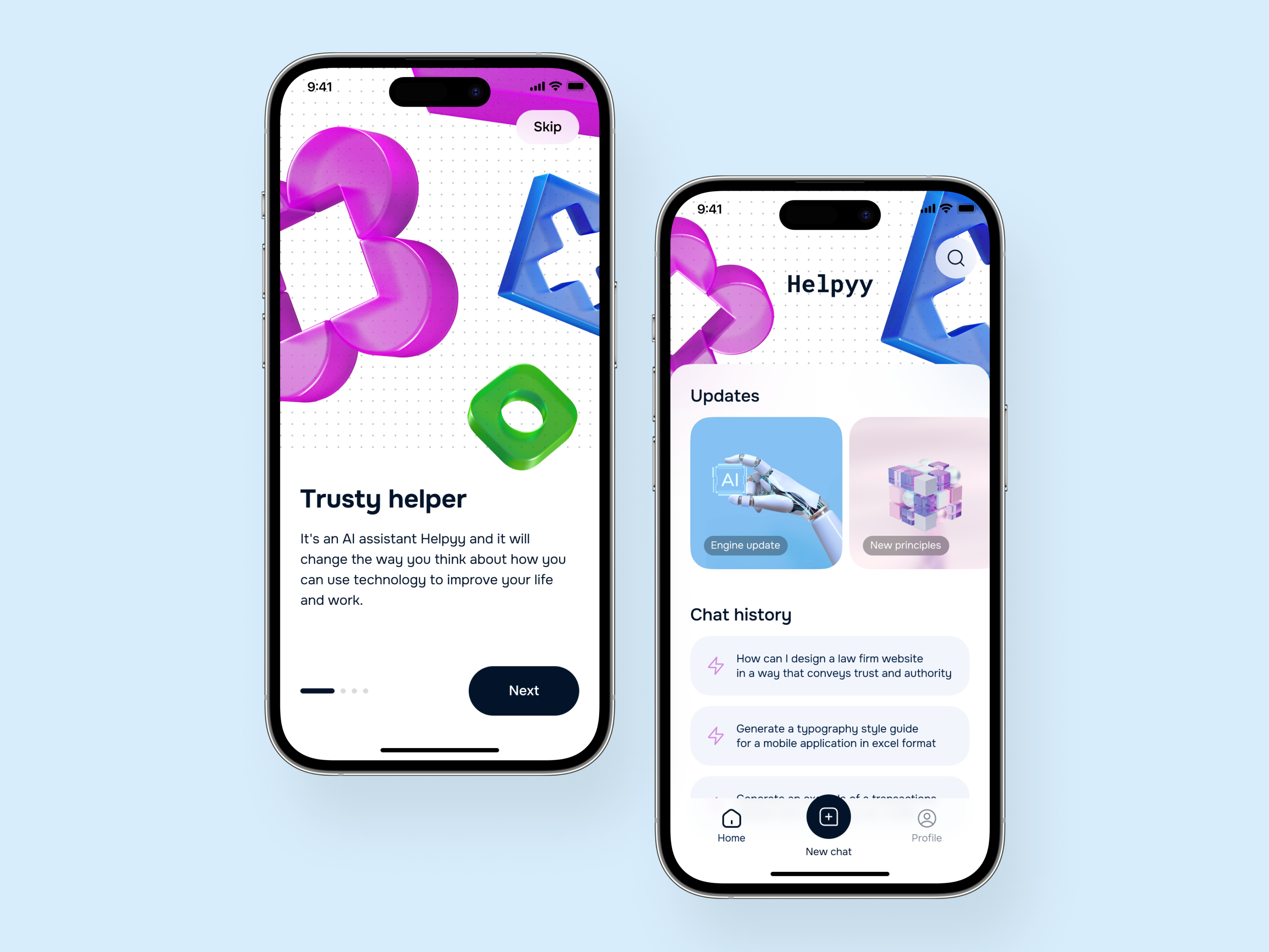 Chat Bot App UI by Ronas IT | UI/UX Team on Dribbble