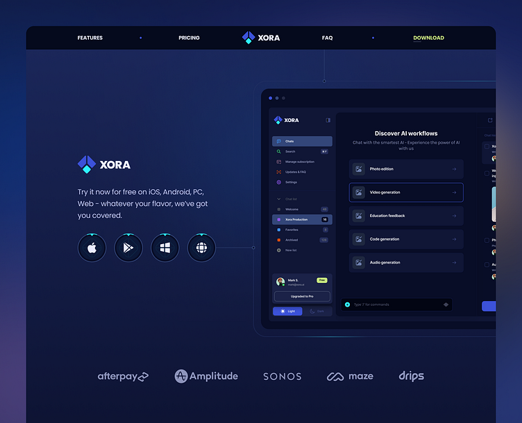 XORA - SaaS Landing Page Kit by UI8 on Dribbble XORA - SaaS Landing Page Kit by UI8 on Dribbble