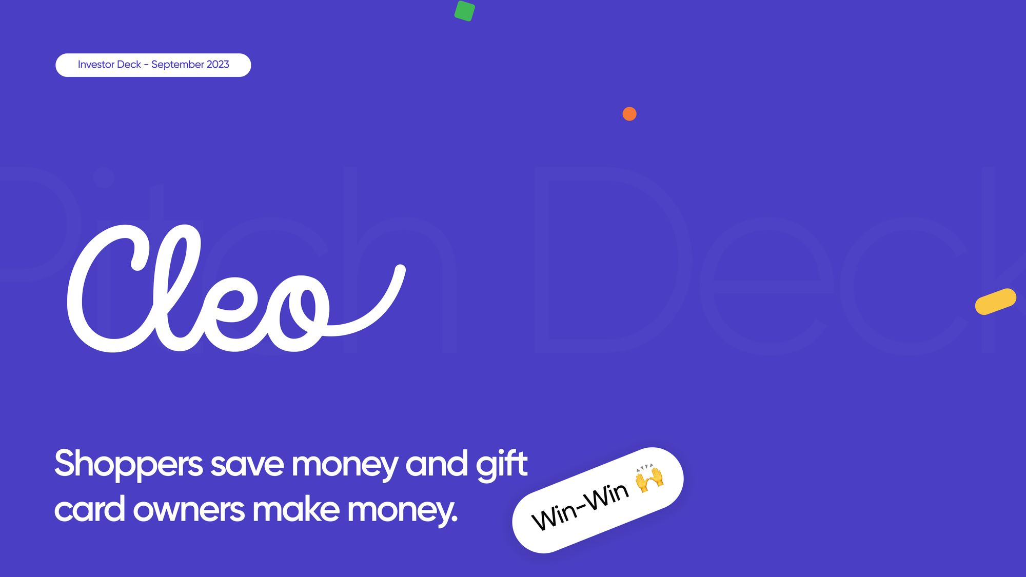 Cleo Cards - Pitch Deck by Hamad Pervaiz on Dribbble