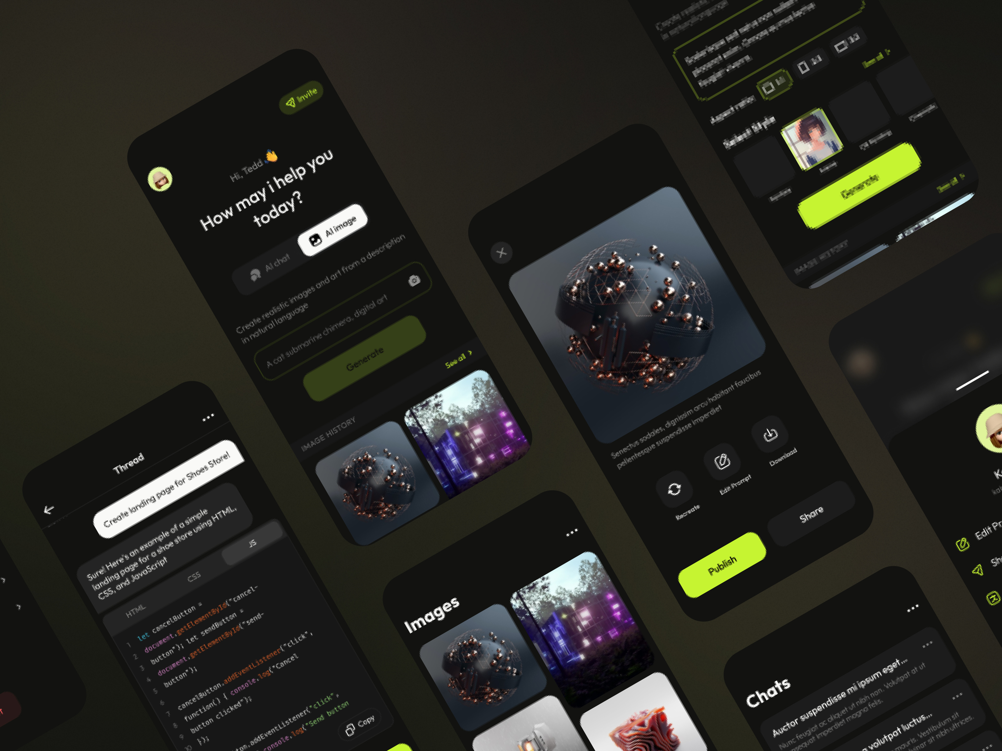 AI Chat & Image App by Makshay Bhadiyadra on Dribbble