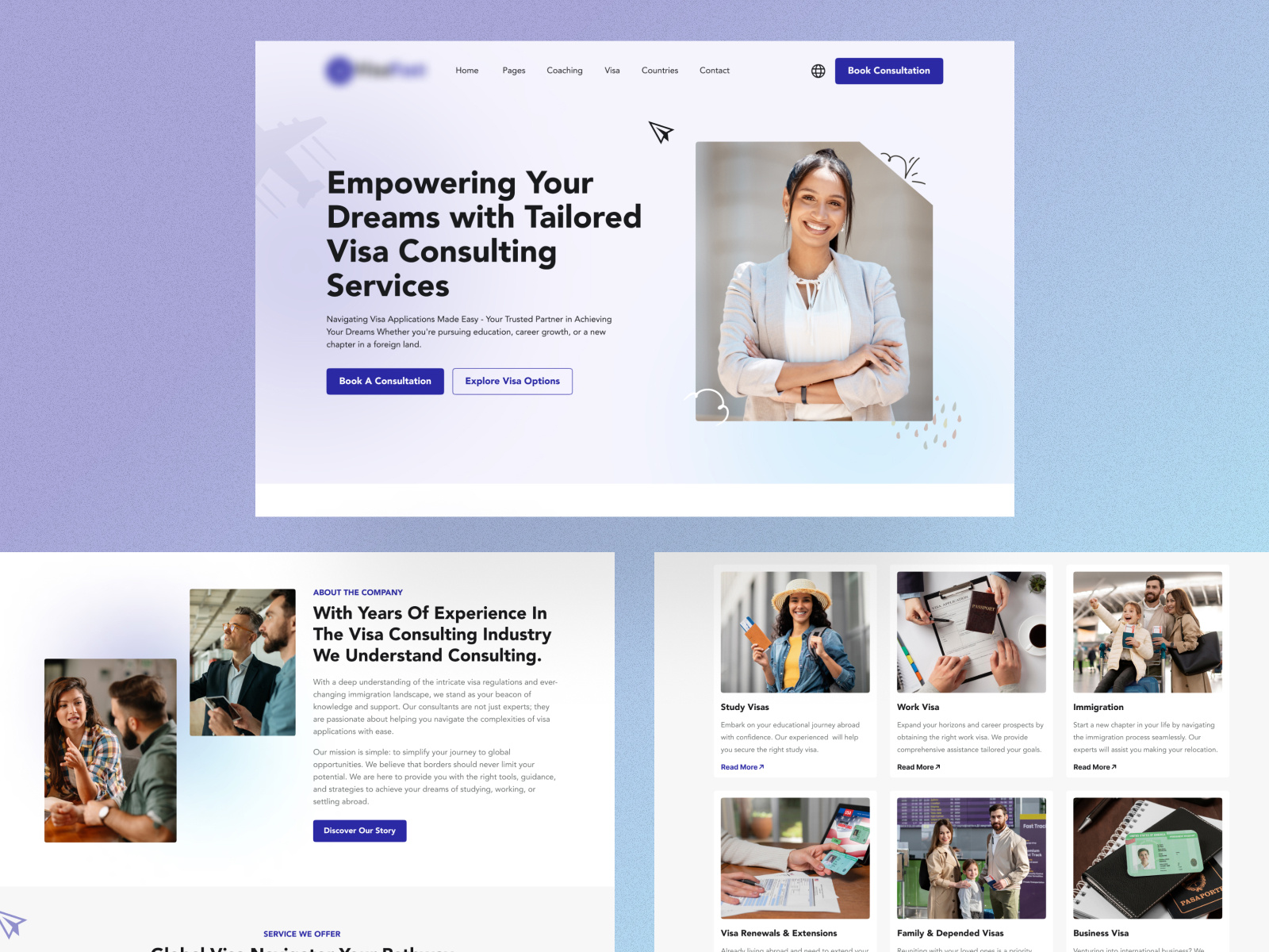 Visa Immigration Consulting Website by Shagor Ahmed for FleexStudio ...