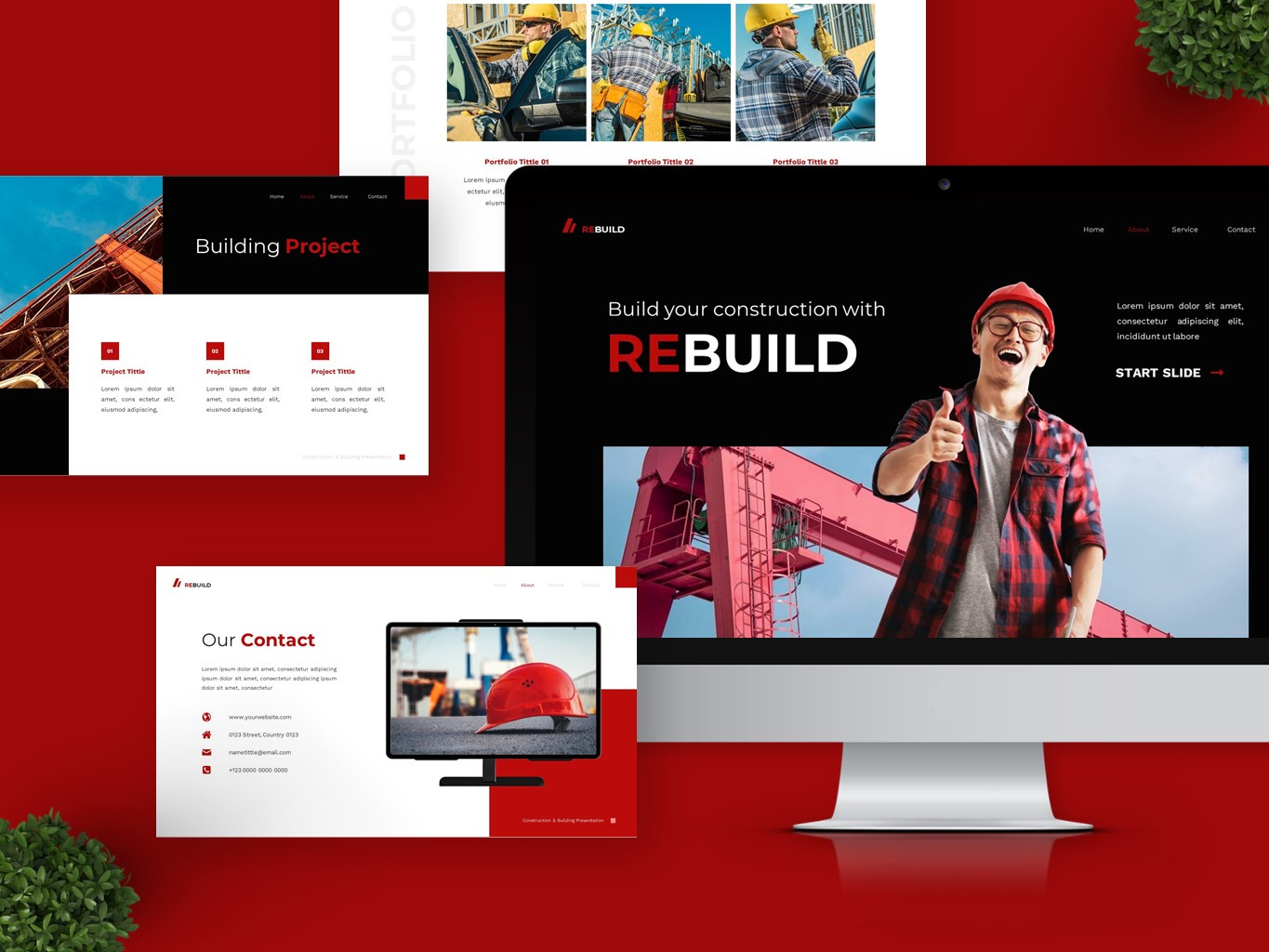 Rebuild - Construction & Building Powerpoint Templates by Deepslide ...