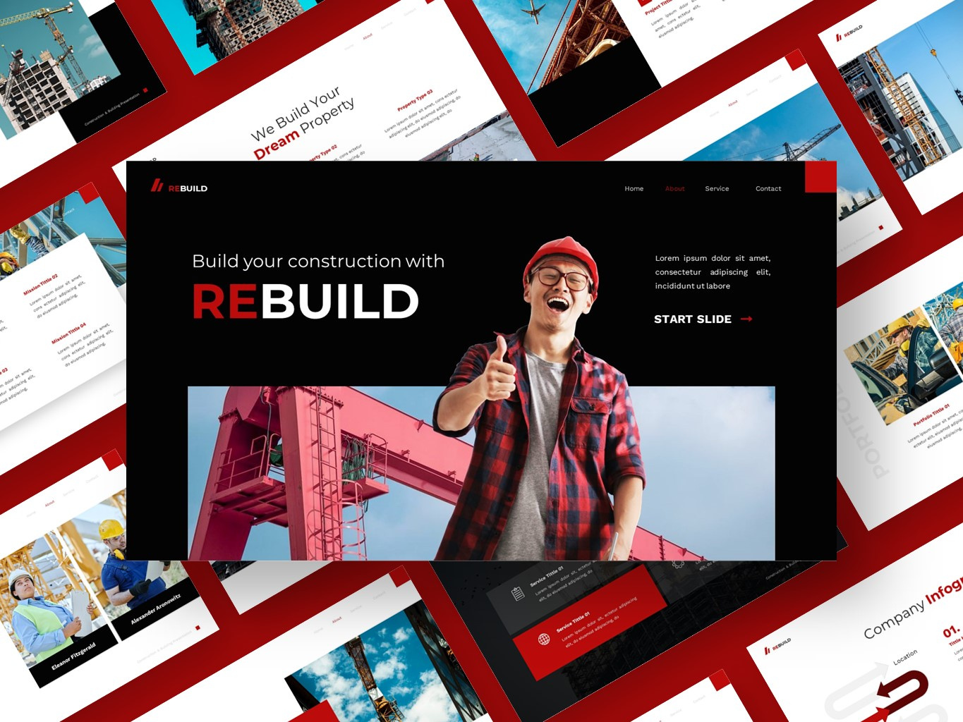 Rebuild - Construction & Building Powerpoint Templates by Deepslide ...