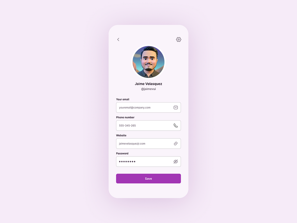 Profile View Screen UI by Jaime Velasquez on Dribbble
