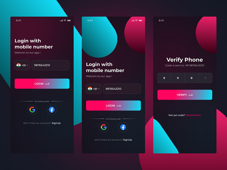 Dating app Login UI by Aakash Designer on Dribbble