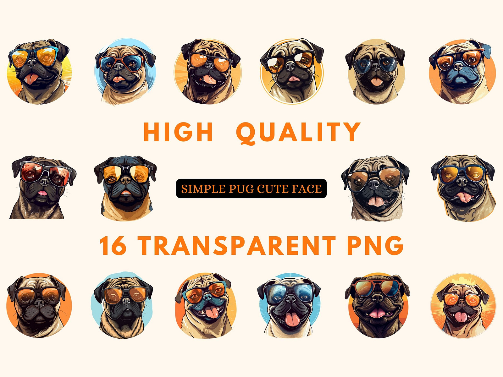Simple pug cute face by Nayan Debnath on Dribbble
